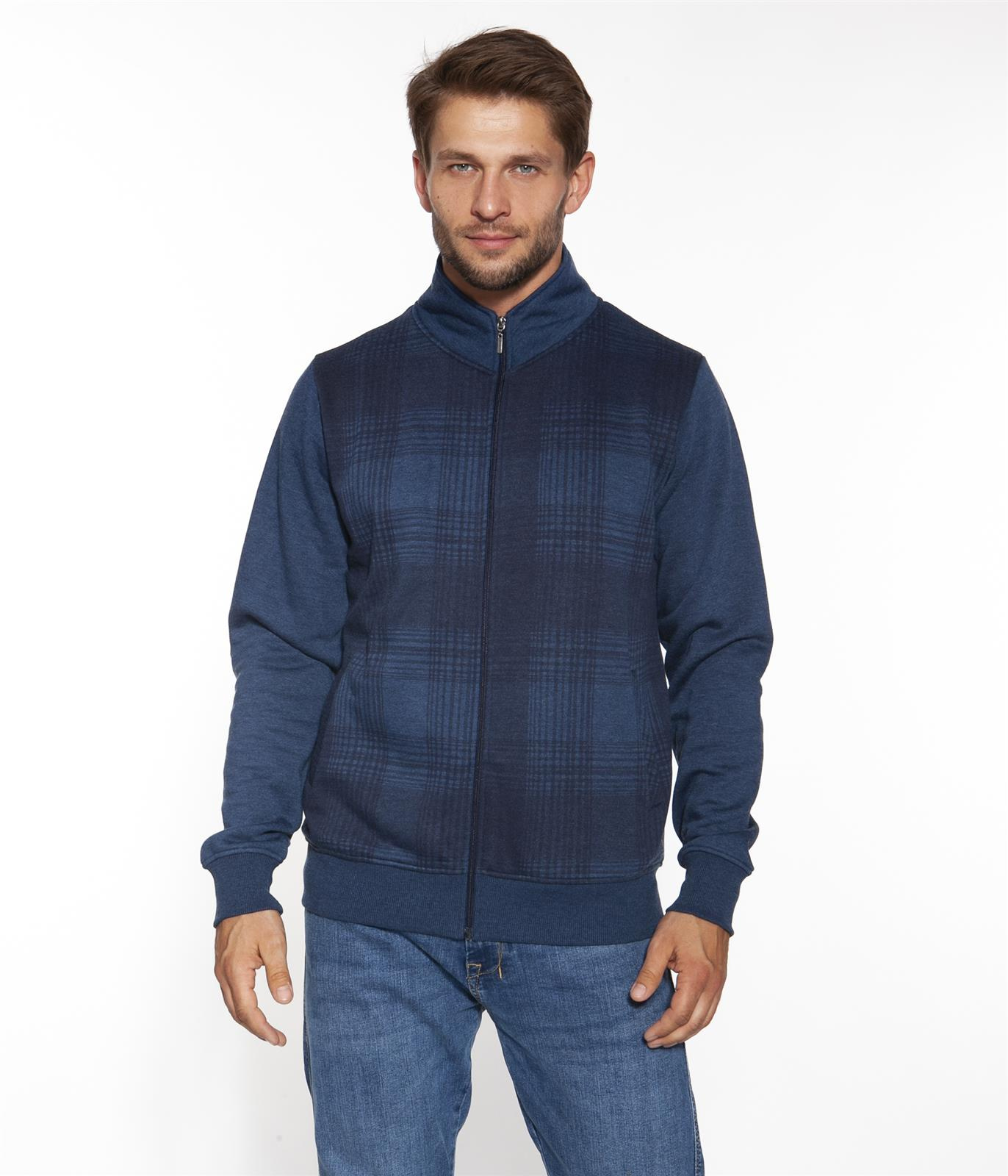 Rozpinana bluza męska ze stójką FILIP 9273 DRESS BLUE - Lee Cooper